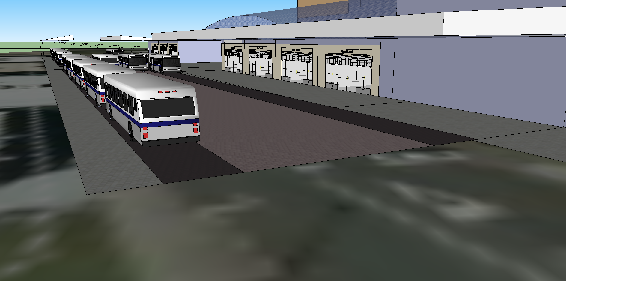 Manukau Bus Interchange Complex ground level looking towards MCC Civic ...