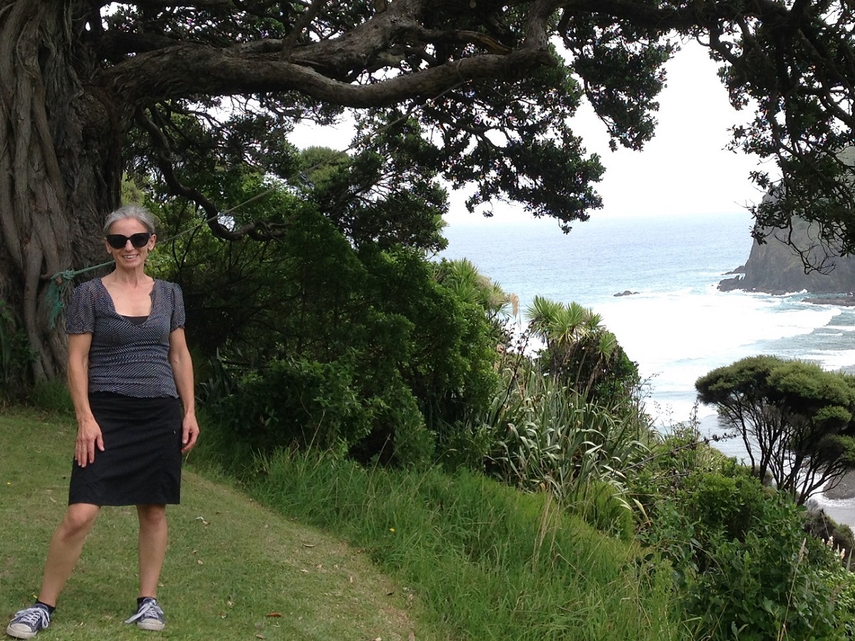 Theatre artist Kate Parker at Anawhata in the Waitakere Ranges ...